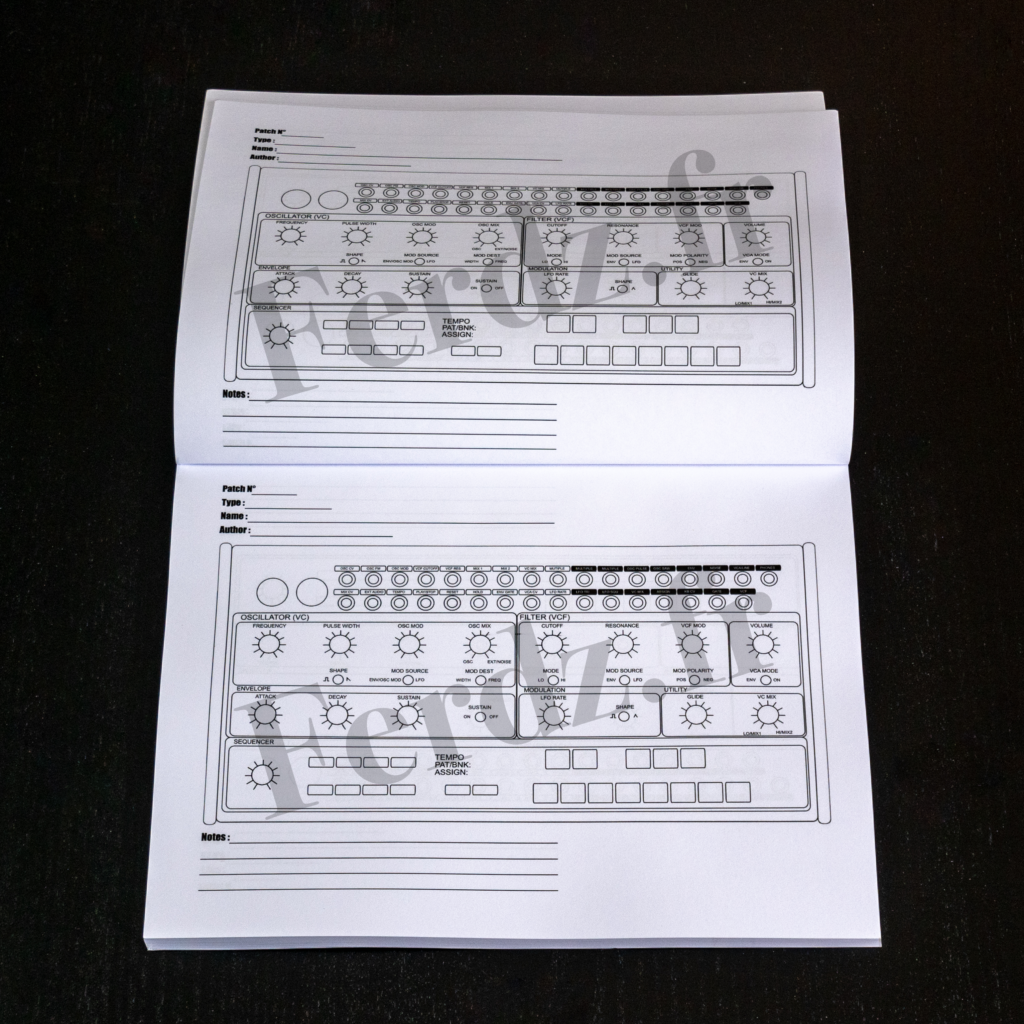 Blank Patch Book for Crave (Behringer) - Ferdz